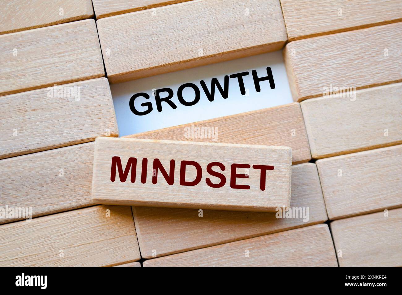 Growth mindset text on wooden blocks. Growth mindset concept Stock ...