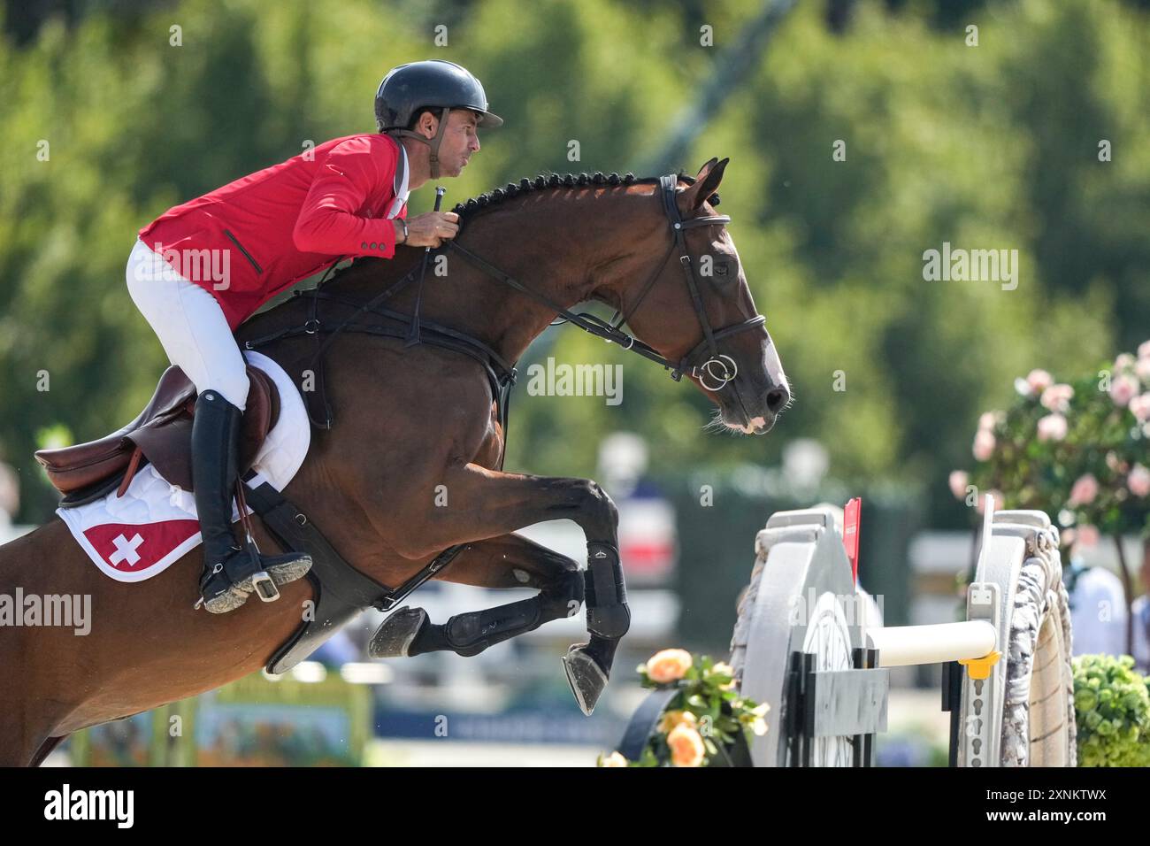 Switzerland's Steve Guerdat, riding Dynamix of Belheme, during the ...