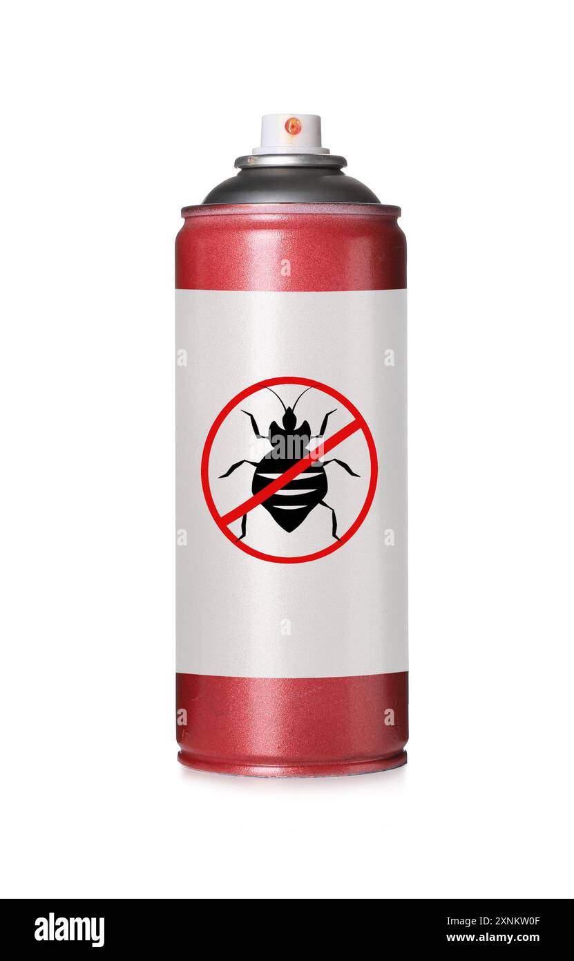 Insect repellent in spray can isolated on white Stock Photo - Alamy