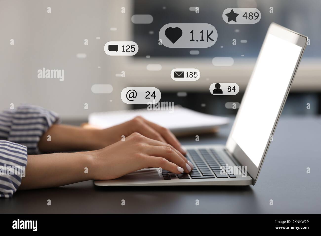 Social worker hands adding information hi-res stock photography and images - Alamy