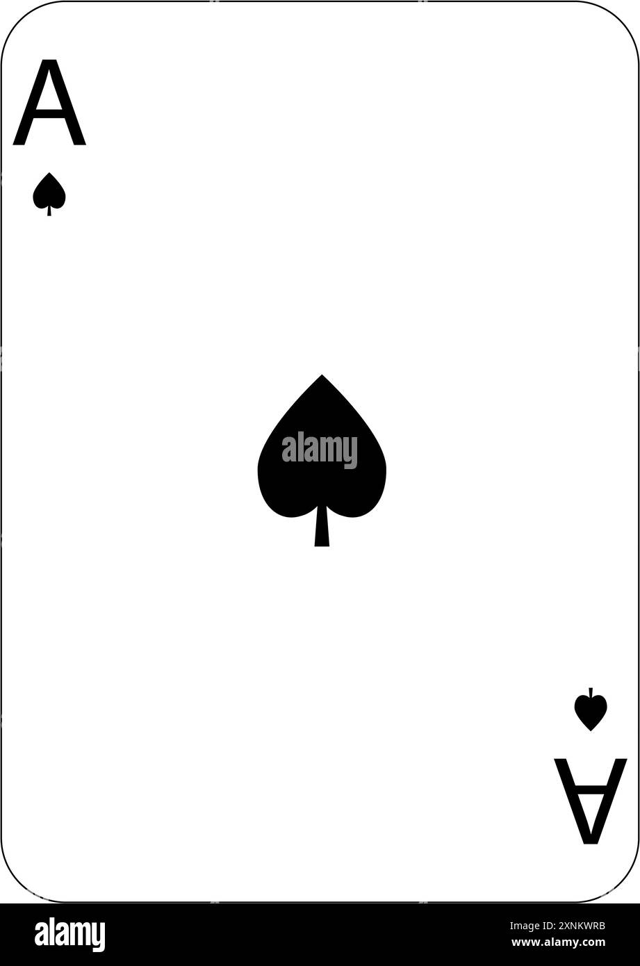 Ace of spades. One playing card, illustration Stock Photo - Alamy