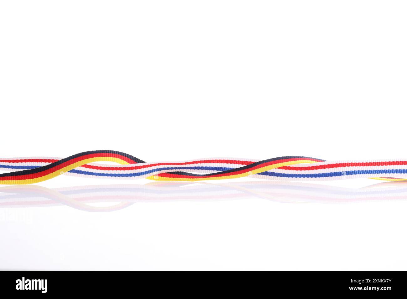 Ribbons in colors of different flags isolated on white Stock Photo - Alamy
