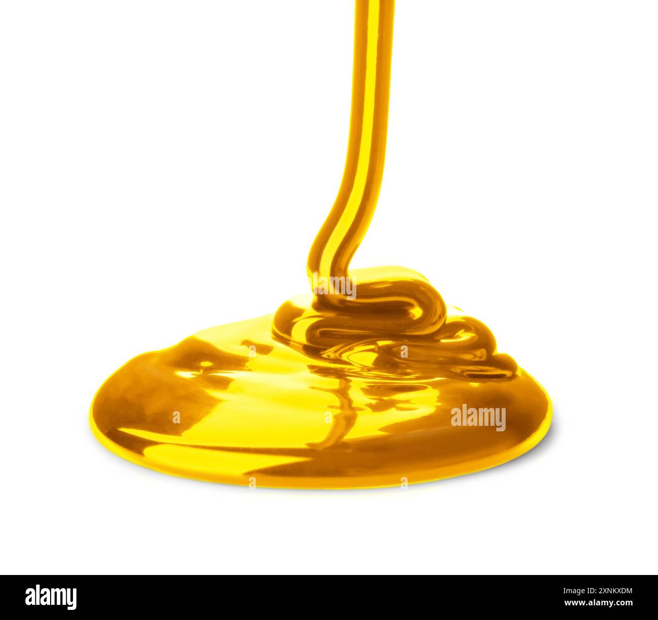 Pouring gold fluid on white background. Bright liquid Stock Photo - Alamy