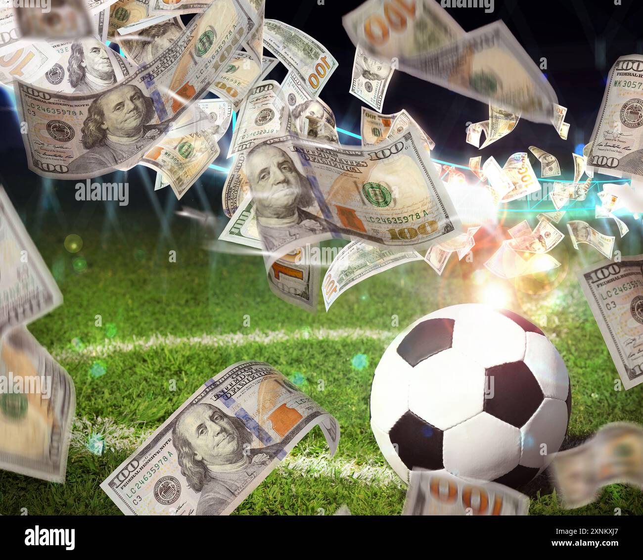 Dollar banknotes flying black hi-res stock photography and images - Alamy