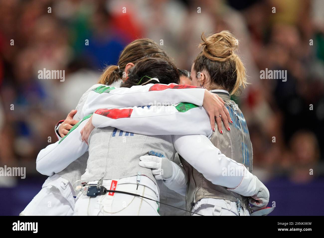 Italy's fencers Arianna Errigo, Martina Favaretto, Alice Volpi and ...