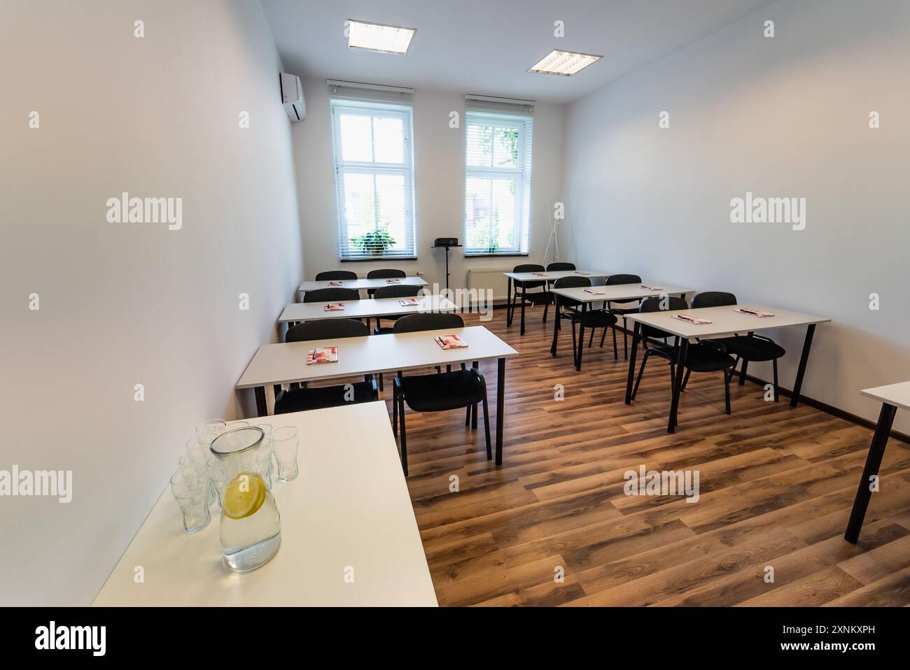Empty Conference Room In Modern Office. Interior of a classroom with ...