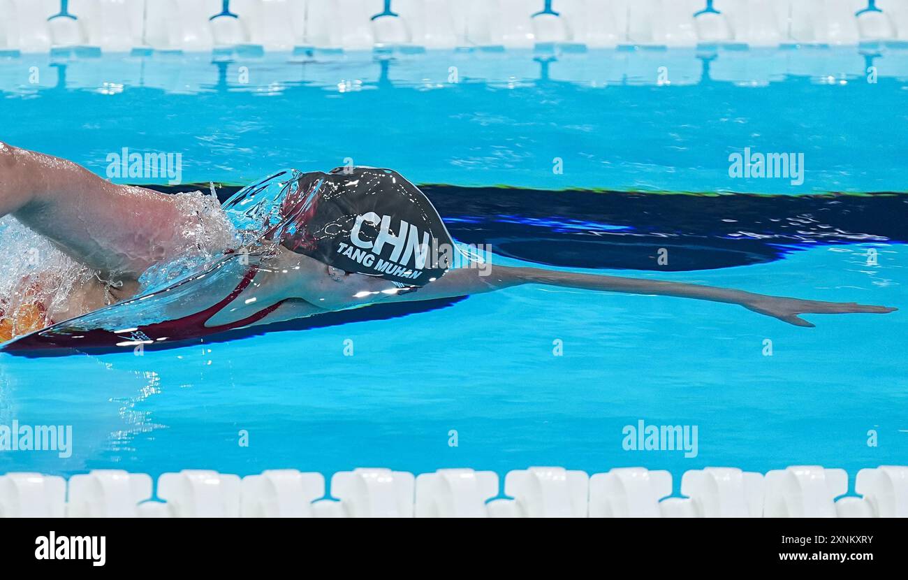 Paris, France. 1st Aug, 2024. Tang Muhan of China competes during the ...