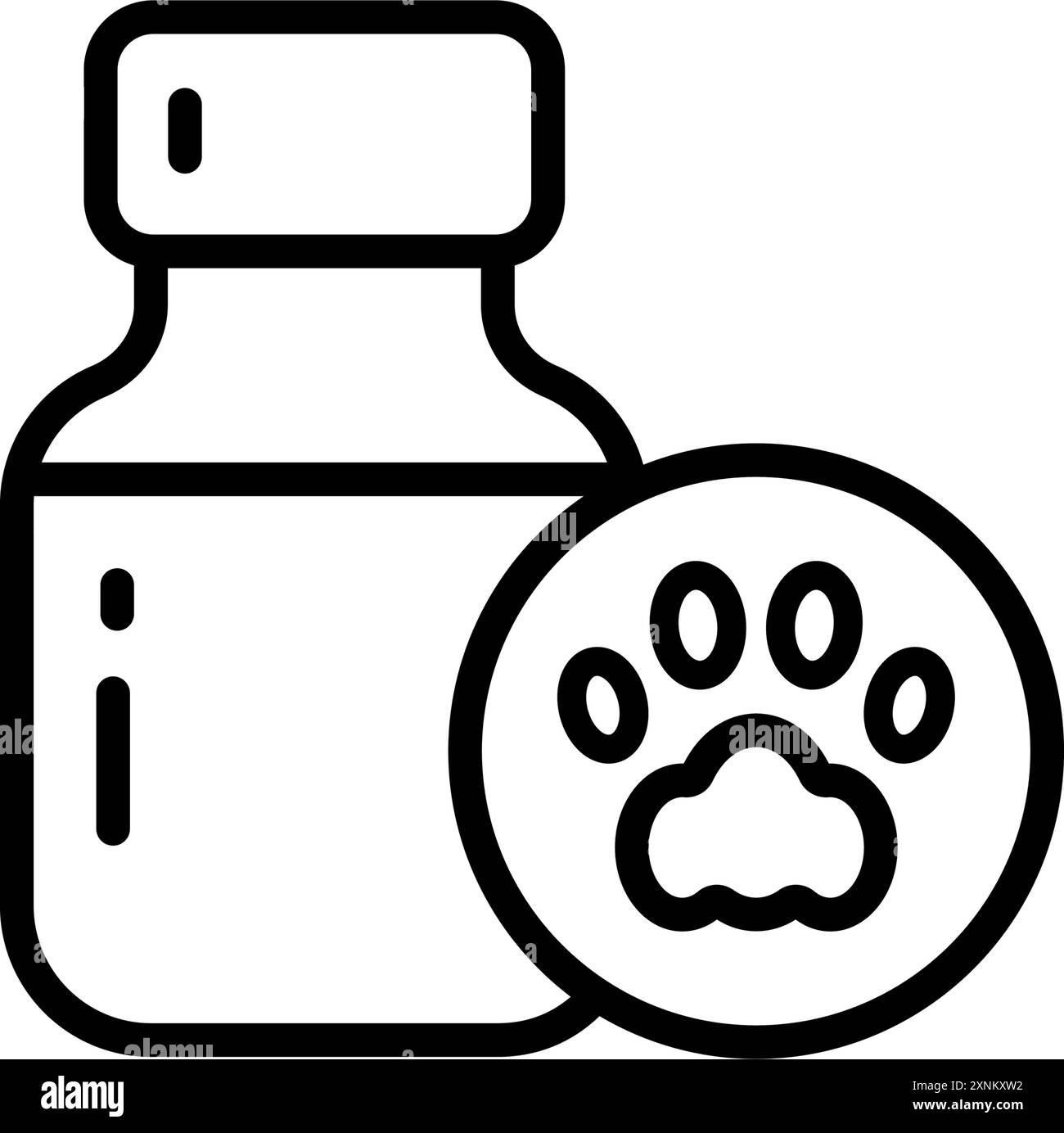 Supplement for pets icon. Veterinary clinic. Vector illustration of ...