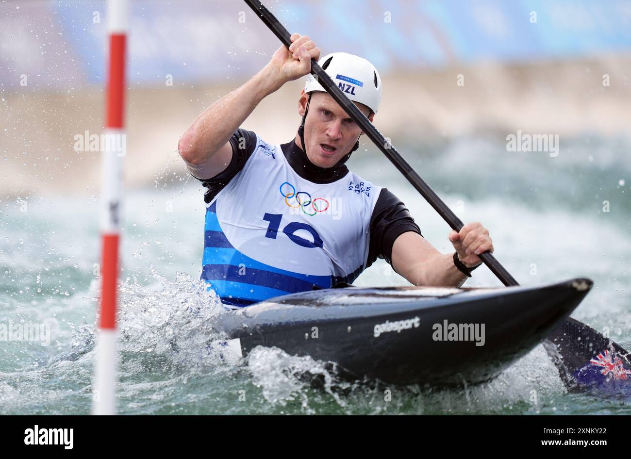New Zealand's Finn Butcher during the Men's Kayak Single Semi final at ...