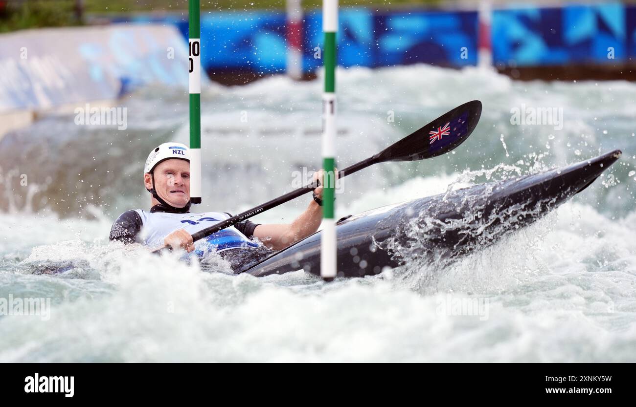 New Zealand's Finn Butcher during the Men's Kayak Single Semi final at ...