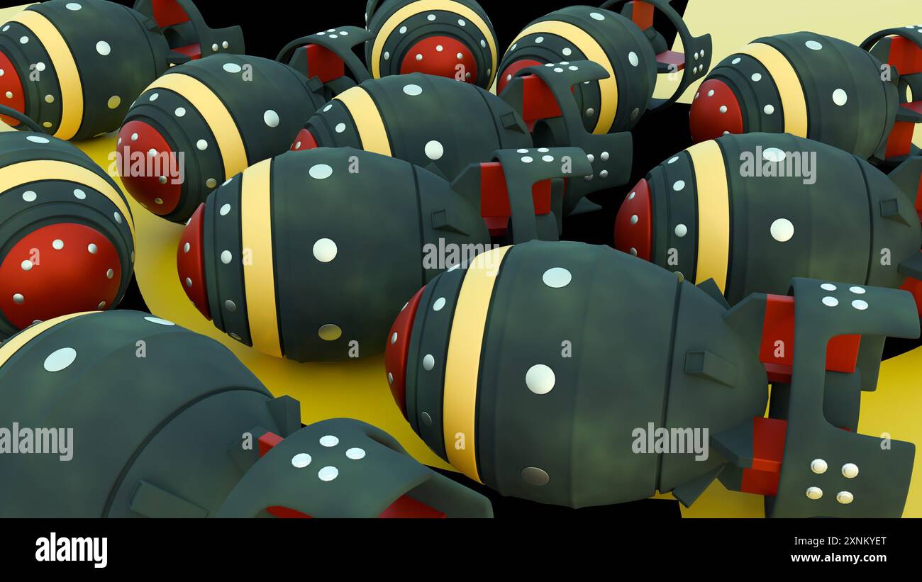 Falling bomb in white background hi-res stock photography and images ...