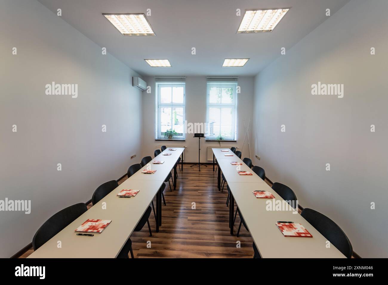 Empty Conference Room In Modern Office. Interior of a classroom with ...