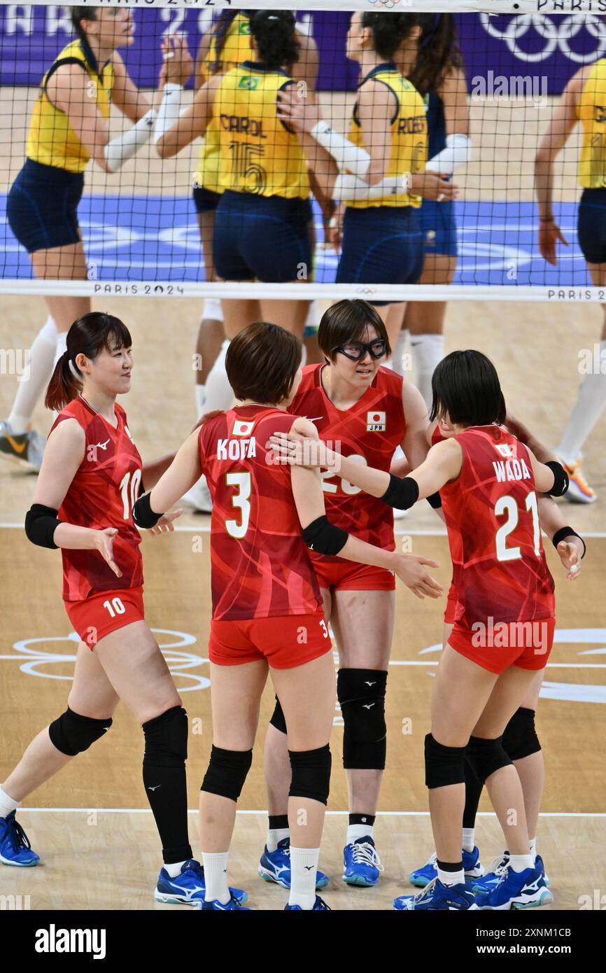 Japan Team (JPN), Brazil (BRA) vs Japan (JPN), Volleyball Women's ...