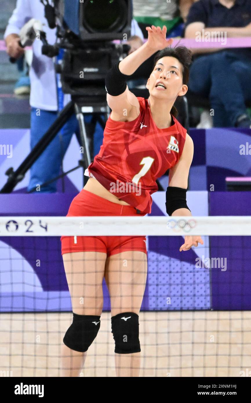 1 IWASAKI Koyomi (JPN), Brazil (BRA) vs Japan (JPN), Volleyball Women's Preliminary Round at ...