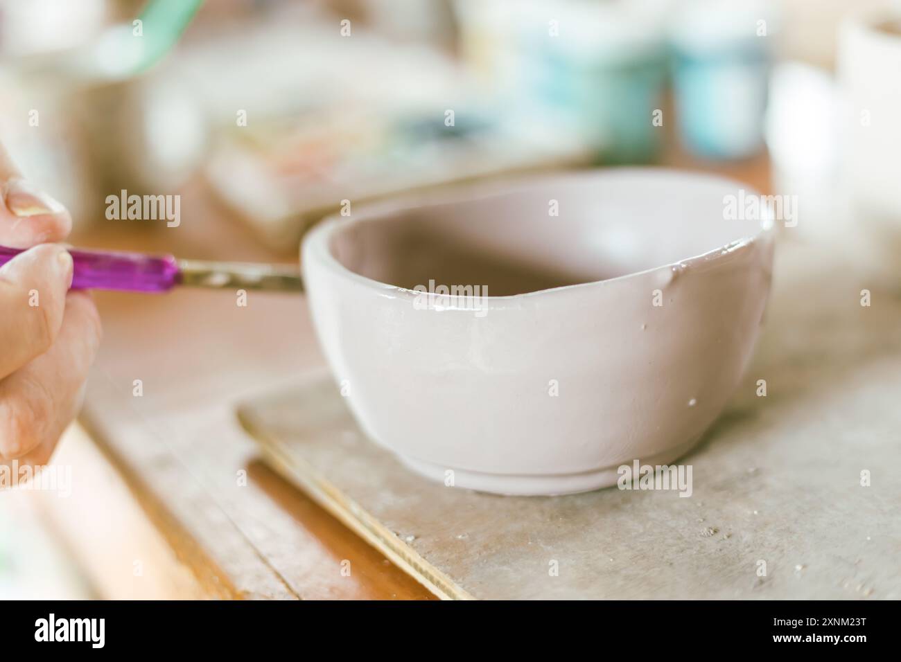 Ceramic workshop. The process of creating pottery Stock Photo - Alamy