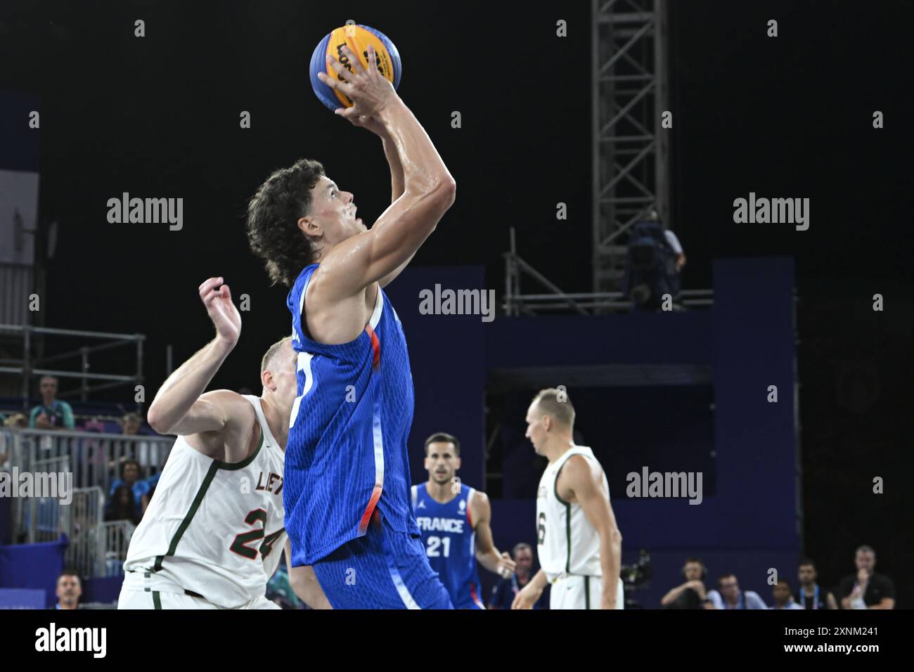 Jules Rambaut (FRA), 3x3 Basketball, Men's Pool Round between Lithuania ...