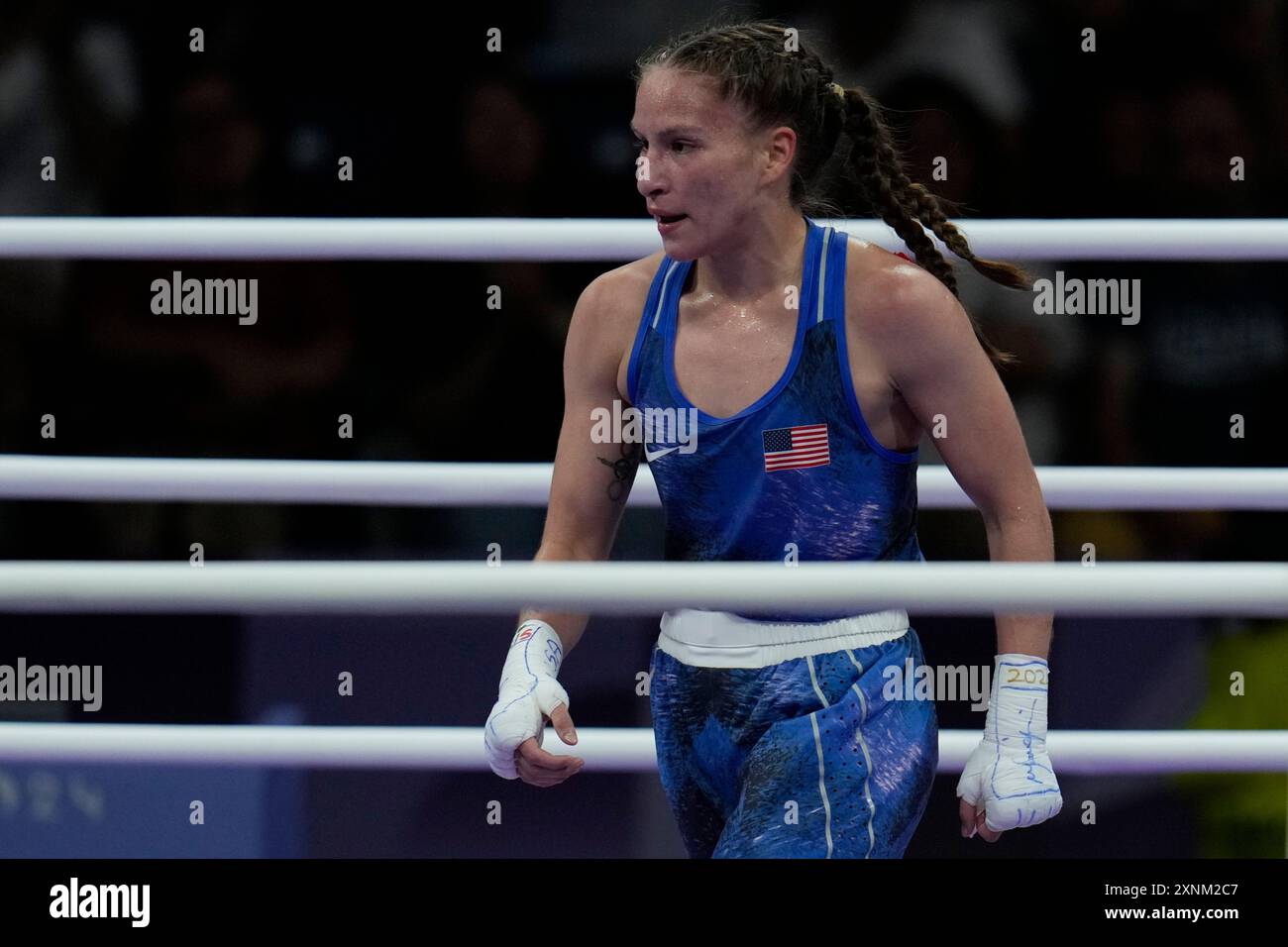 United States' Jennifer Lozano after she was defeated by Finland's ...