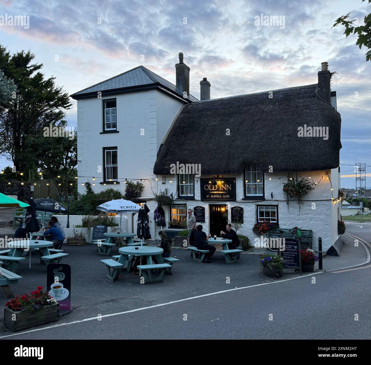 An evening view of The Old Inn, a 16th Century traditional Cornish part ...