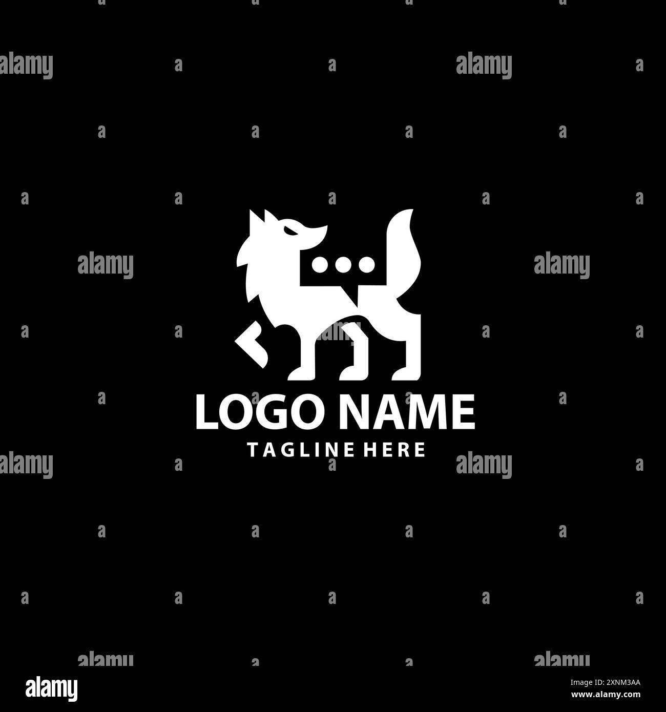 wolf talk logo design vector Stock Vector Image & Art - Alamy