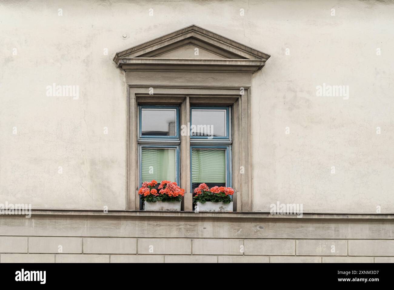 Beautiful window with flowers, potted plants. Taken in Schaffhausen ...