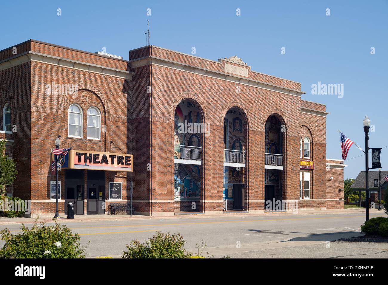 The Harbor Beach Community Theatre, in Harbor Beach Michigan USA Stock ...
