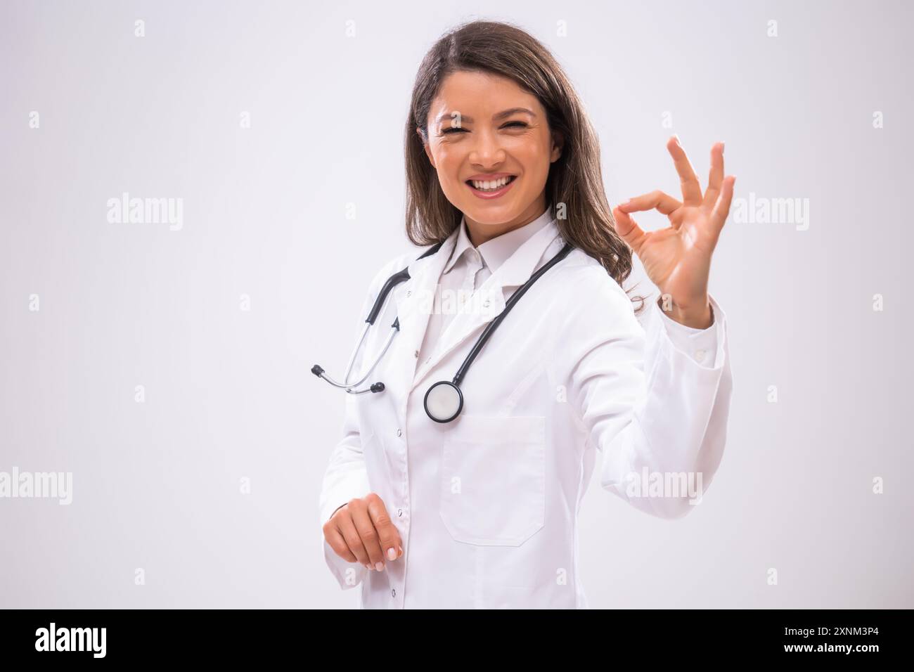 Portrait of doctor who is happy after successful treatment Stock Photo ...