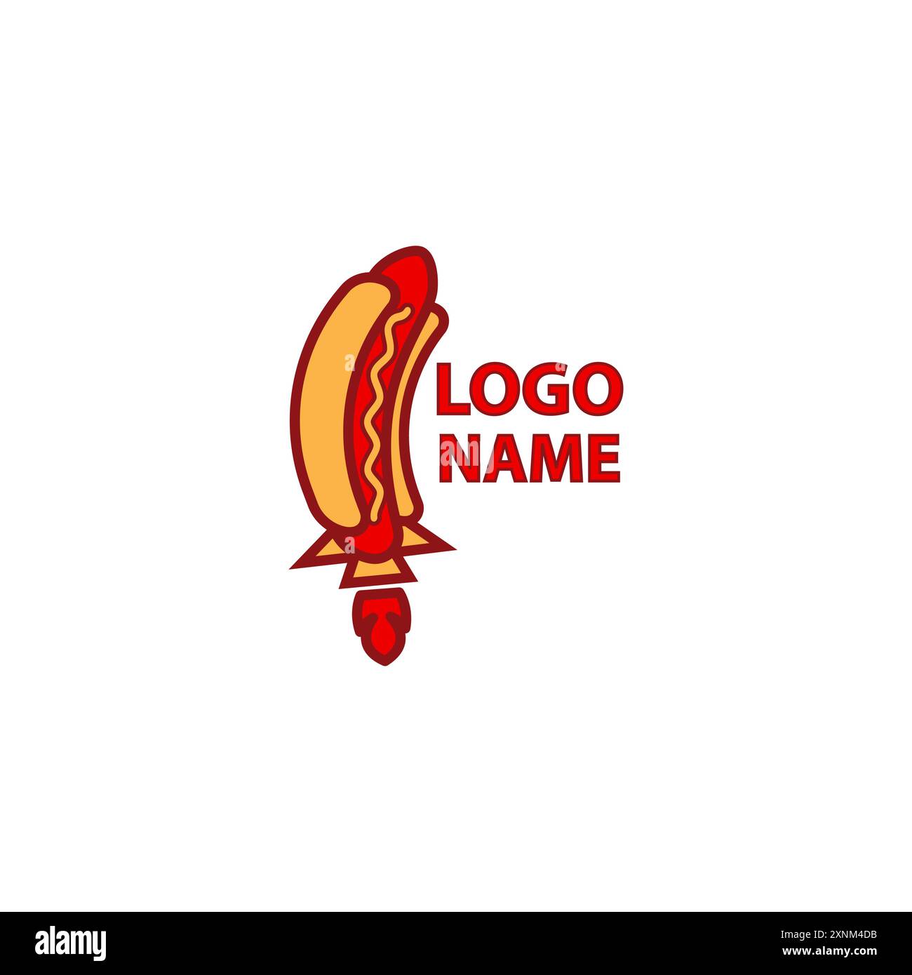 rocket hot dog logo design vector Stock Vector Image & Art - Alamy