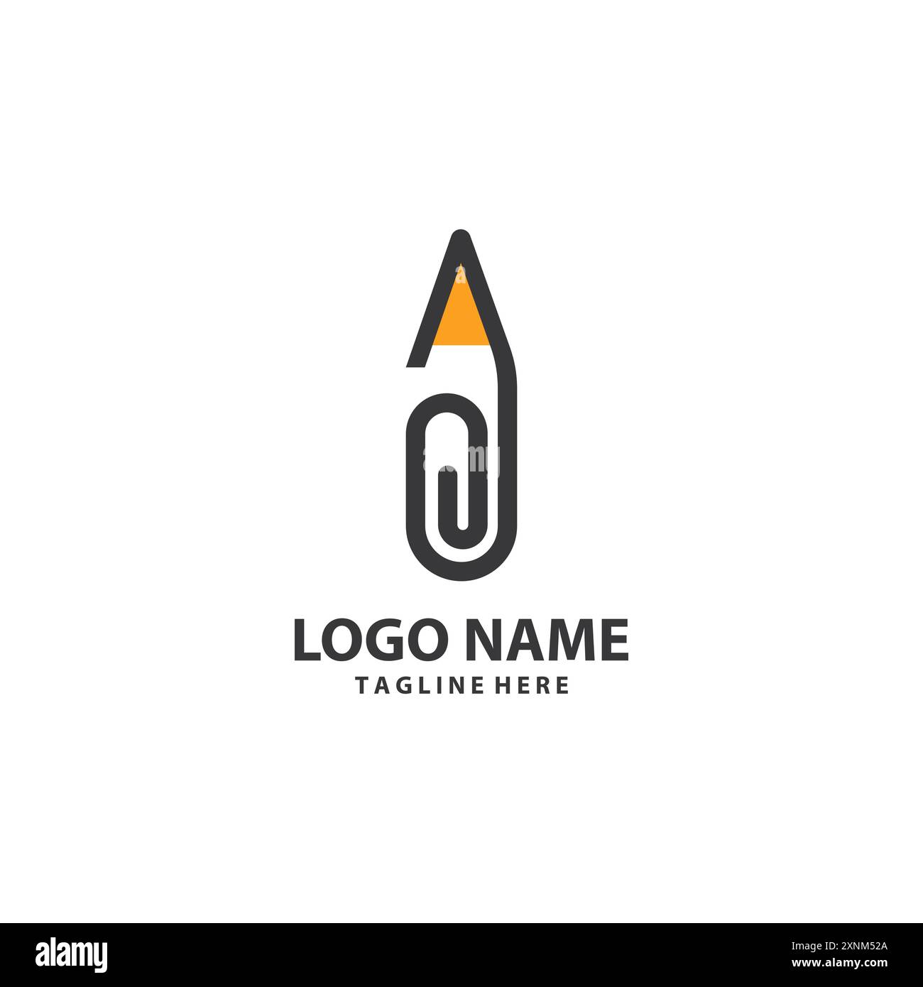 Creative paper clip logo design Cut Out Stock Images & Pictures - Alamy