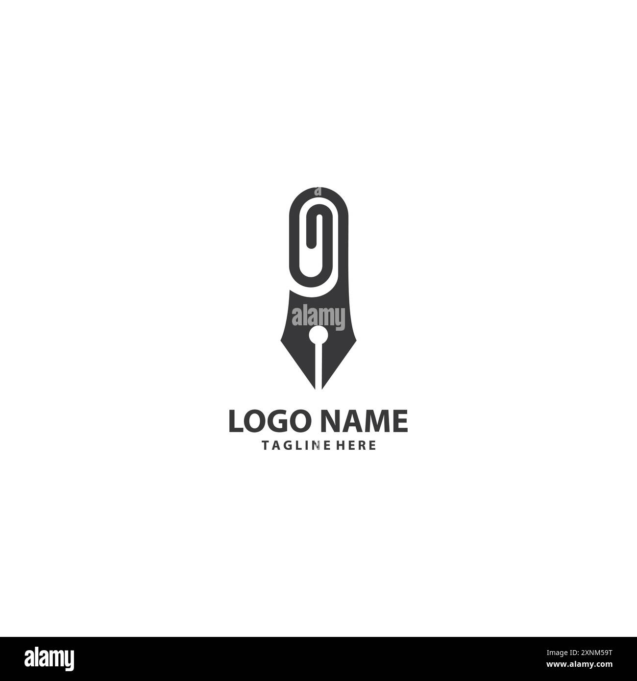 pen clip logo design vector Stock Vector Image & Art - Alamy