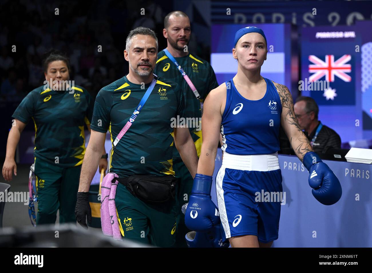 Paris, France. 25th July, 2024. Marissa Williamson of Australia arrives ...