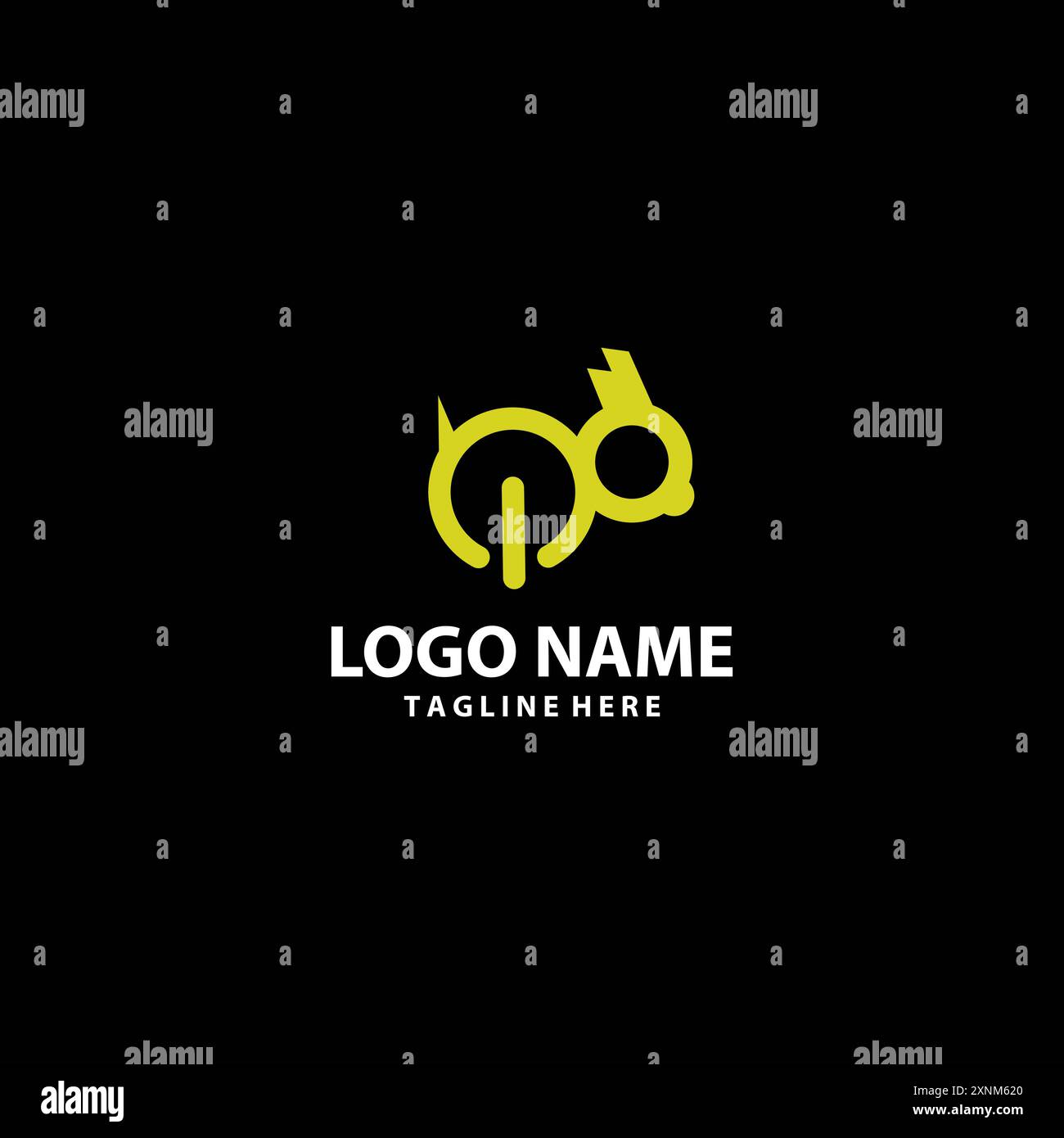 minimal rabbit button logo design vector Stock Vector Image & Art - Alamy
