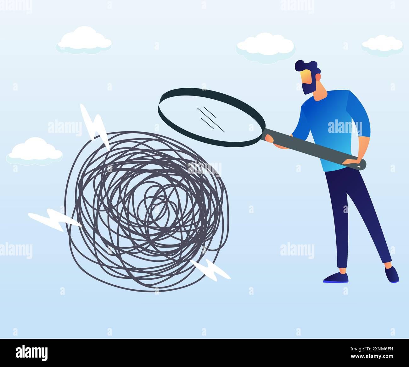 Analyzing problem finding solutions or opportunities, looking for ...