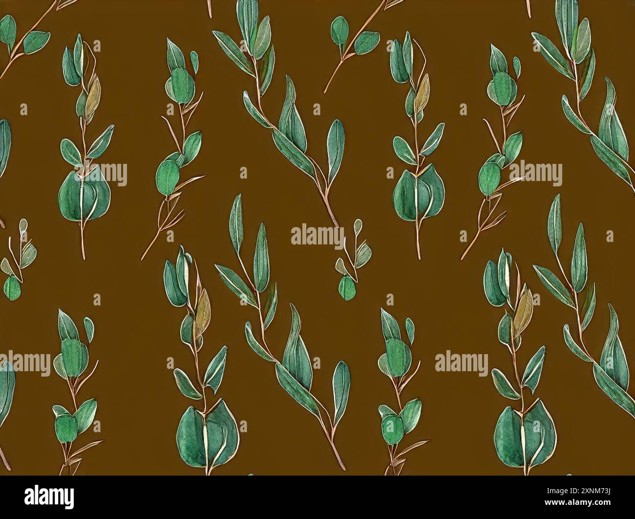 Eucalyptus pattern. AI generated Stock Photo - Alamy