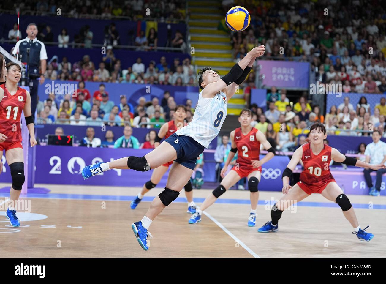 Paris, France. 1st Aug, 2024. Kojima Manami of Japan saves the ball during the women's ...