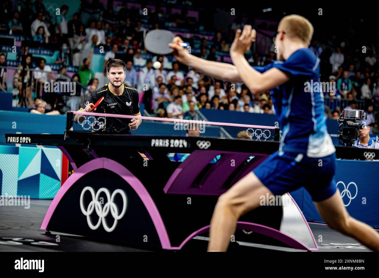 Dimitrij Ovcharov (GER) gegen Felix Lebrun (FRA), Tischtennis ...