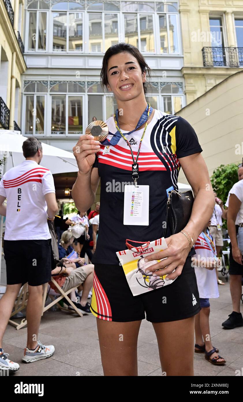 Paris, France. 01st Aug, 2024. Belgian judoka Gabriella Willems ...