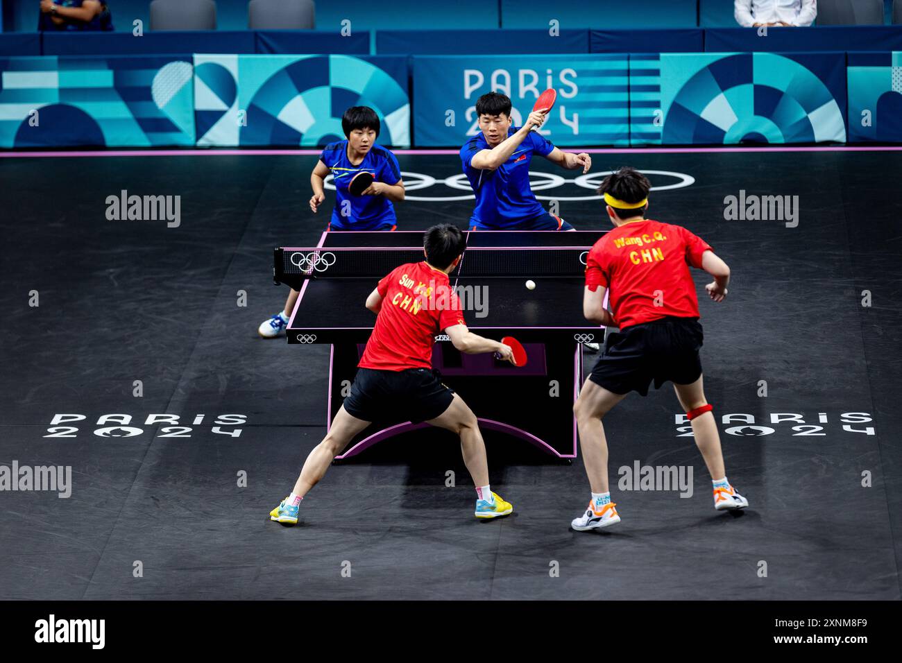 WANG Chuqin / SUN Yingsha (CHN) vs. RI Jong Silk / KIM Kum Yong (PRK ...