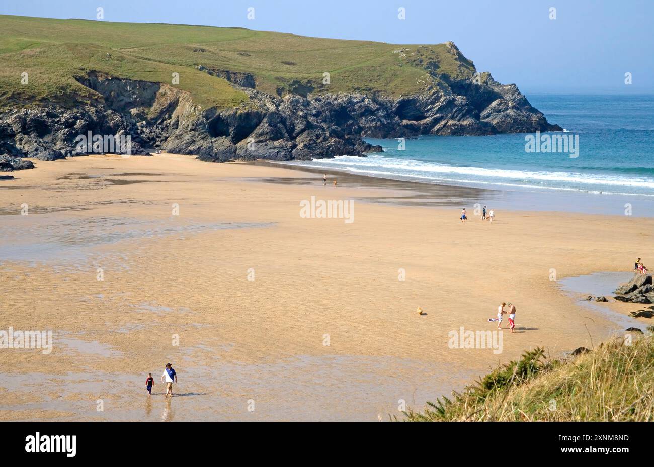 the large beach at porth joke, locally known as polly joke on the north ...