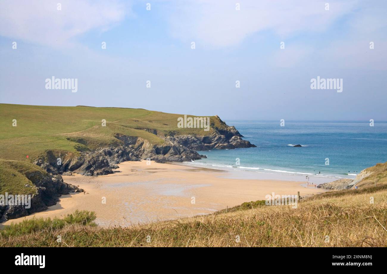 the large beach at porth joke, locally known as polly joke on the north ...