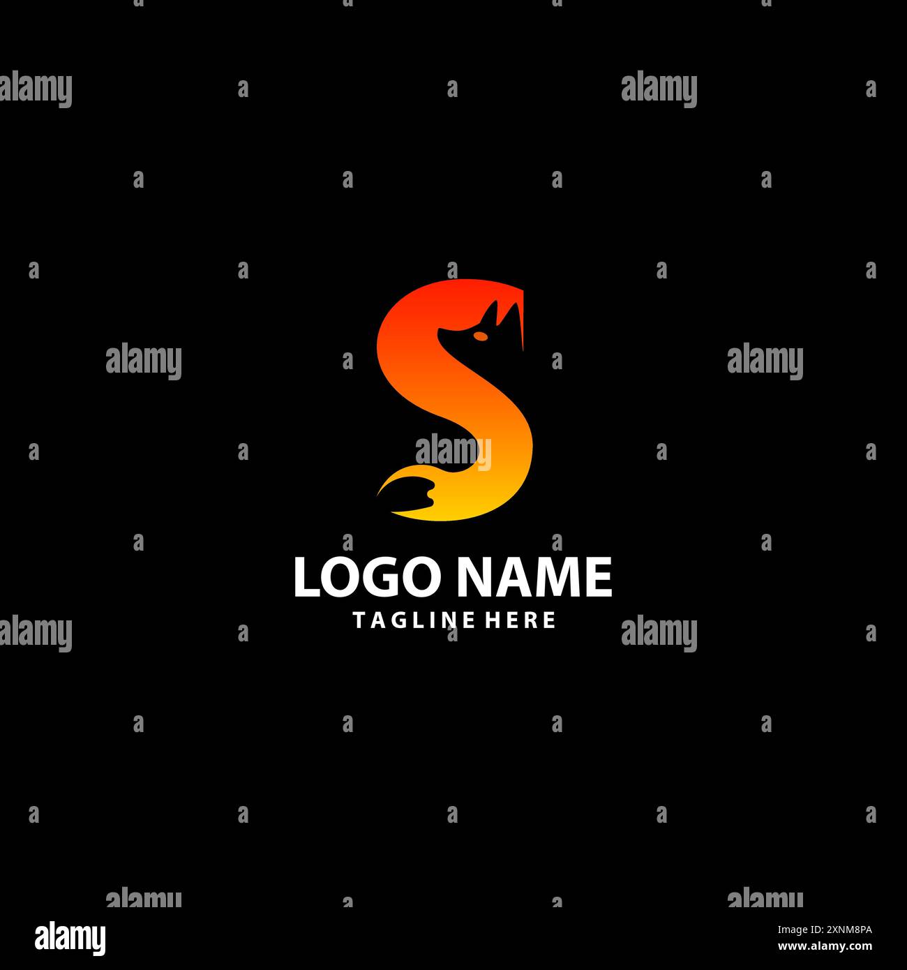 initial S fox logo design vector Stock Vector Image & Art - Alamy