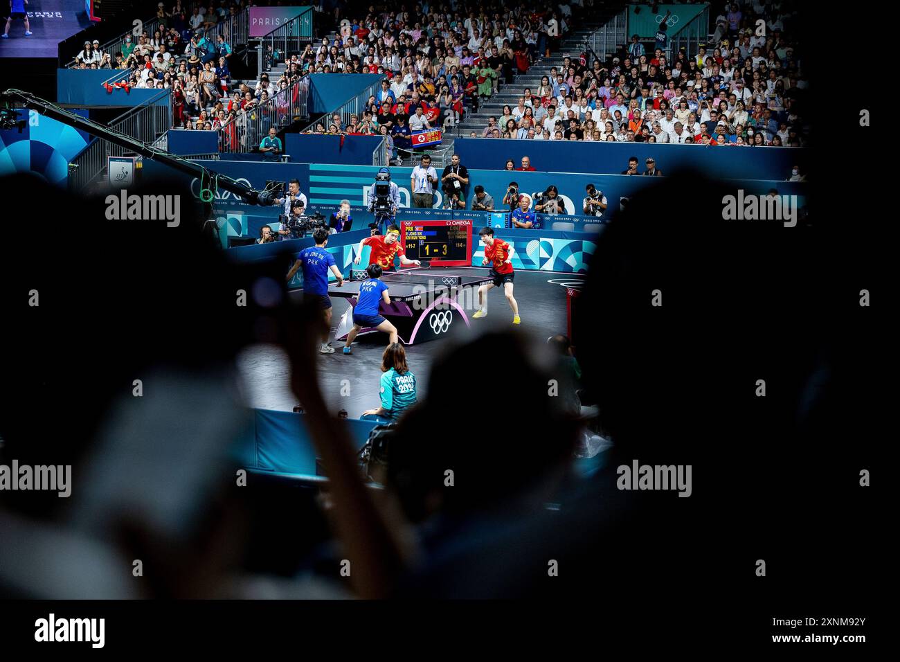 WANG Chuqin / SUN Yingsha (CHN) vs. RI Jong Silk / KIM Kum Yong (PRK ...
