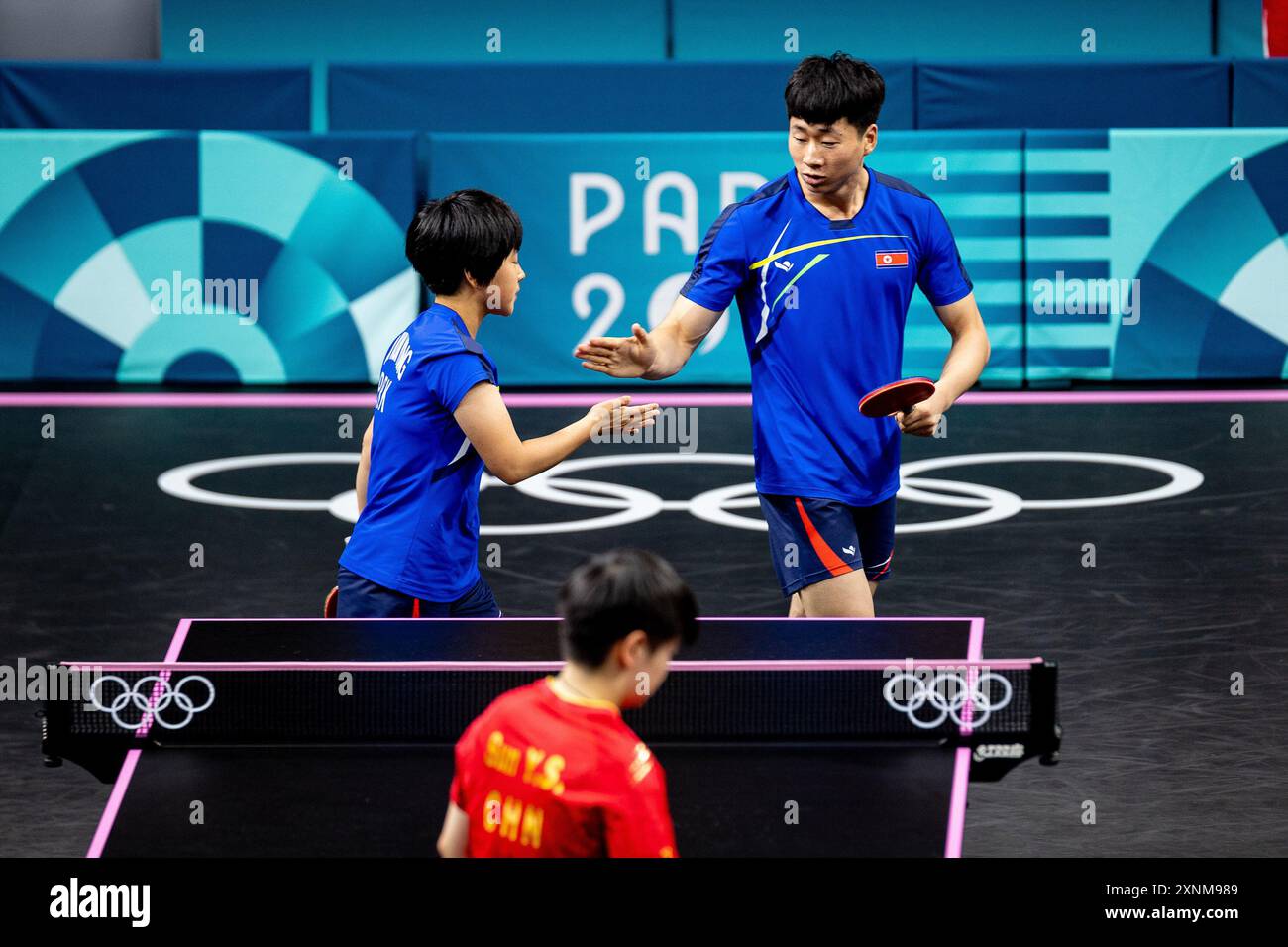 WANG Chuqin / SUN Yingsha (CHN) vs. RI Jong Silk / KIM Kum Yong (PRK ...