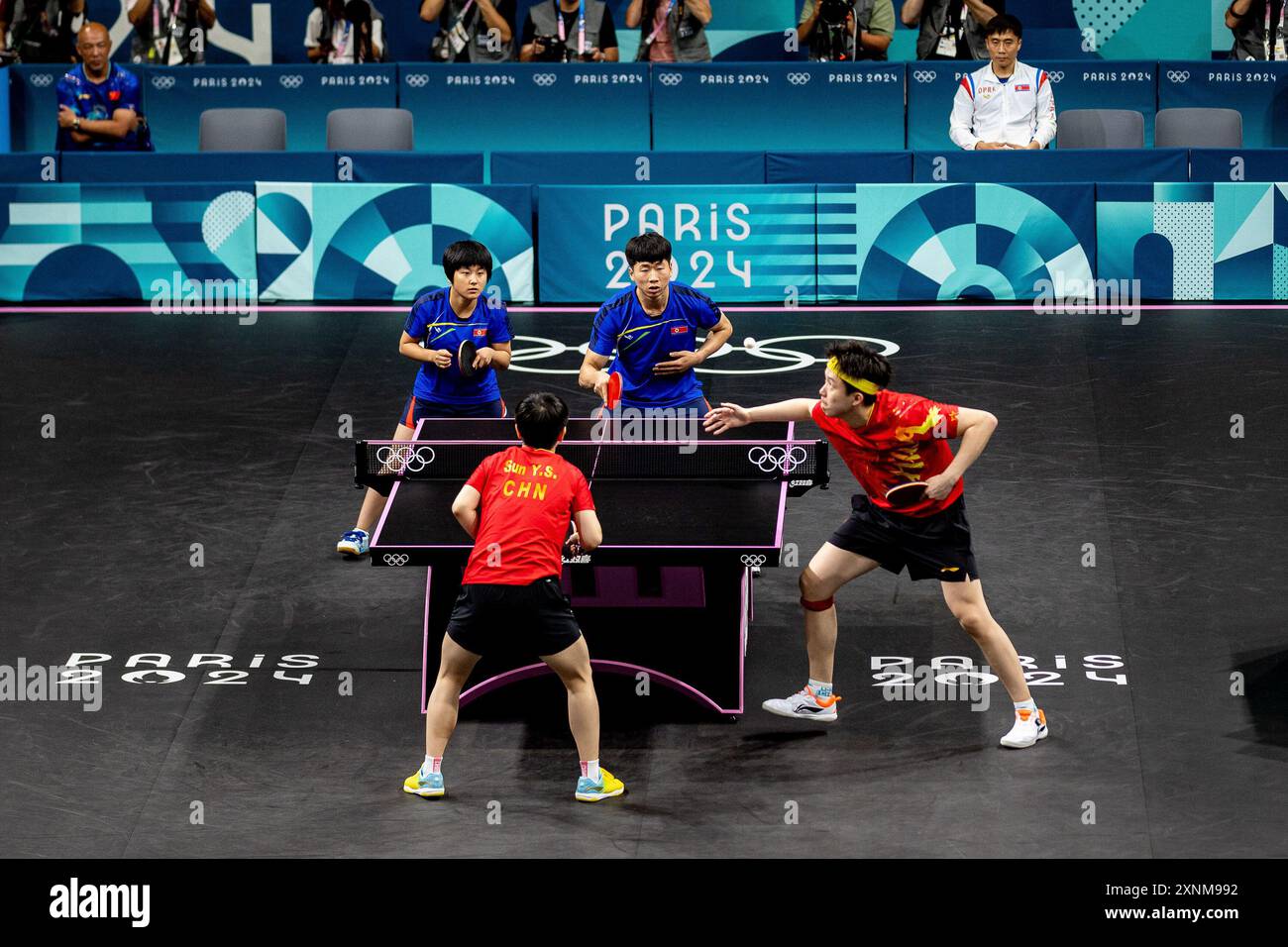 WANG Chuqin / SUN Yingsha (CHN) vs. RI Jong Silk / KIM Kum Yong (PRK ...