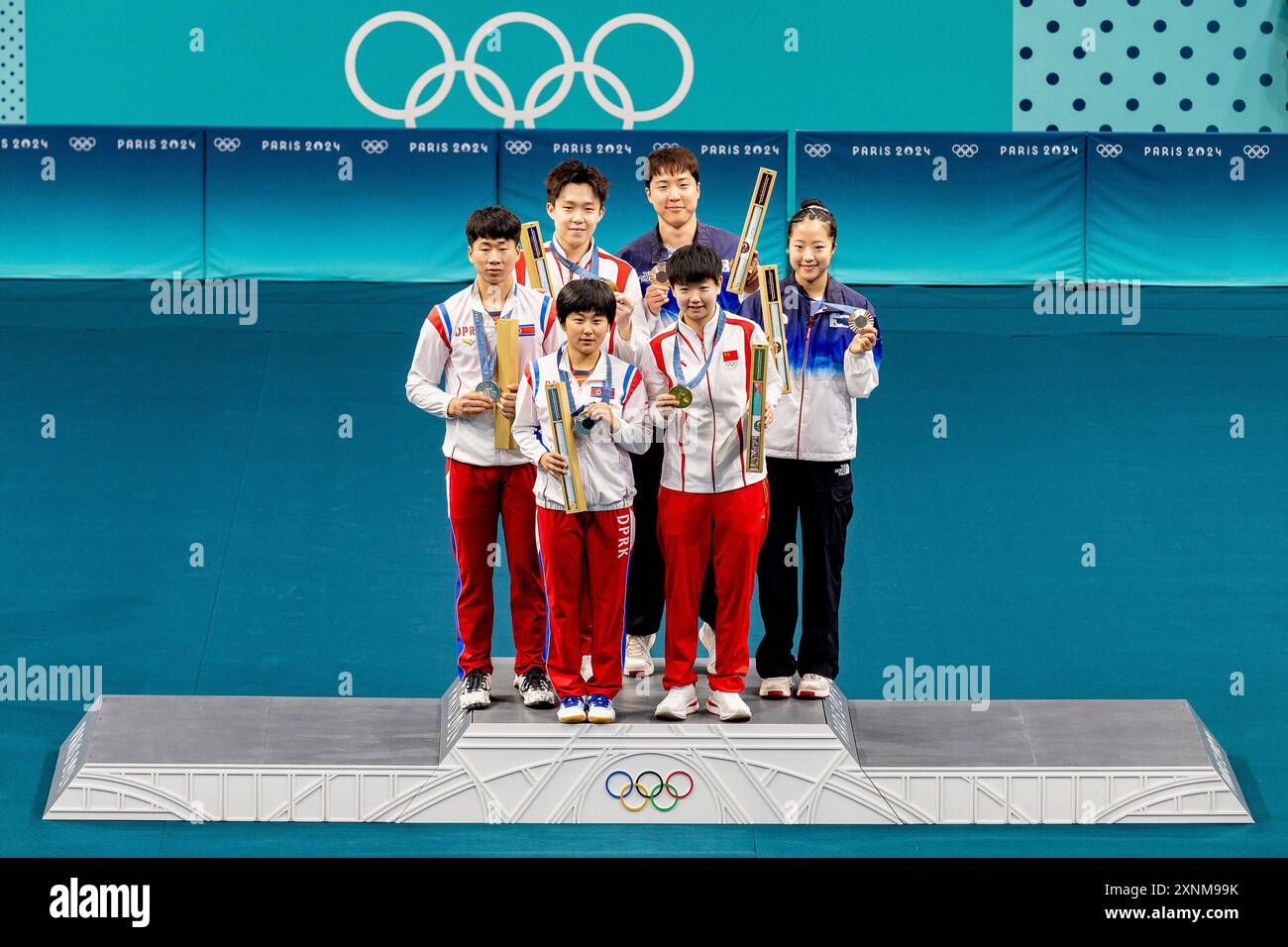 Siegerehrung Mixed Tischtennis mit WANG Chuqin / SUN Yingsha (CHN), RI ...
