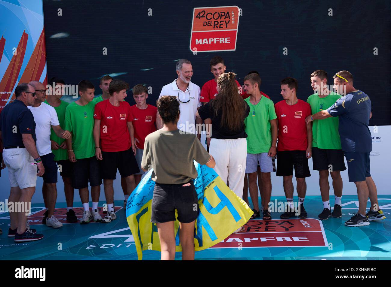 Palma. Spain. 20240801, King Felipe VI of Spain attends a meeting with ...