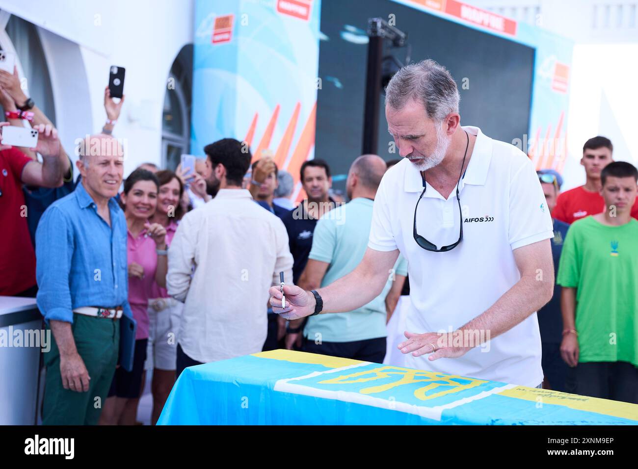 Palma. Spain. 20240801, King Felipe VI of Spain attends a meeting with ...