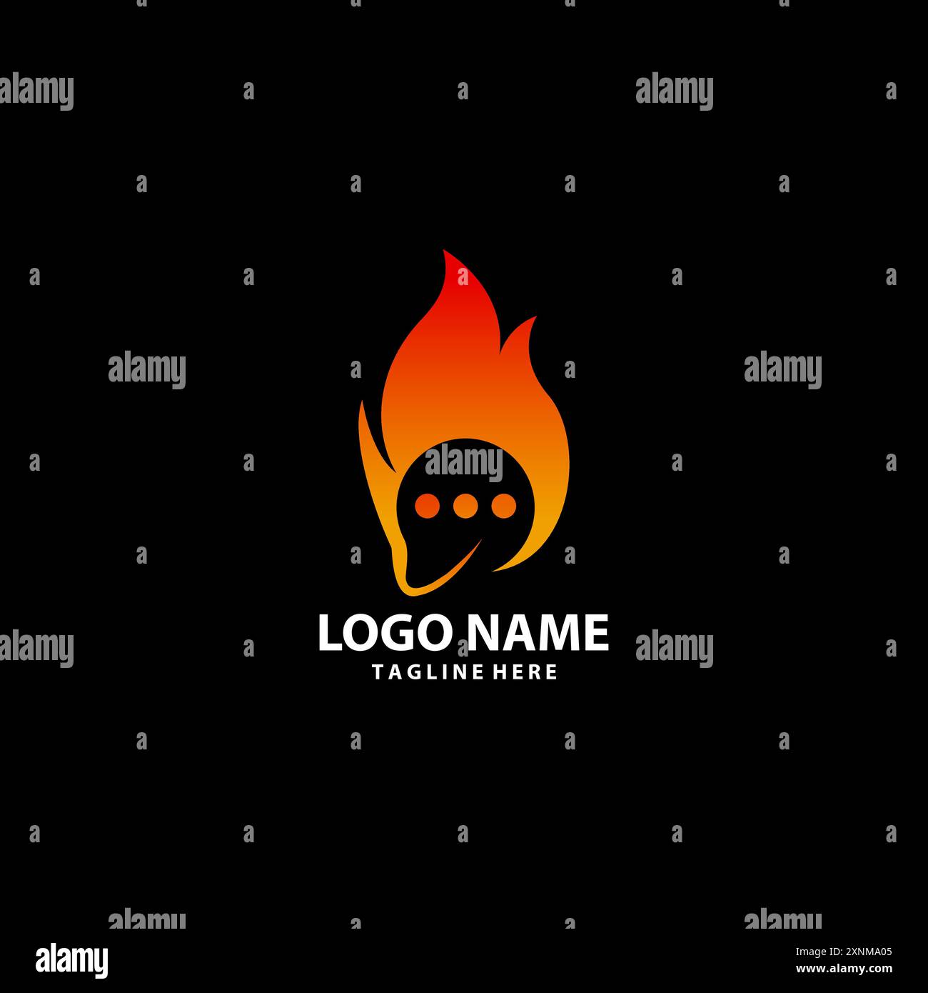 fire message logo design vector Stock Vector Image & Art - Alamy