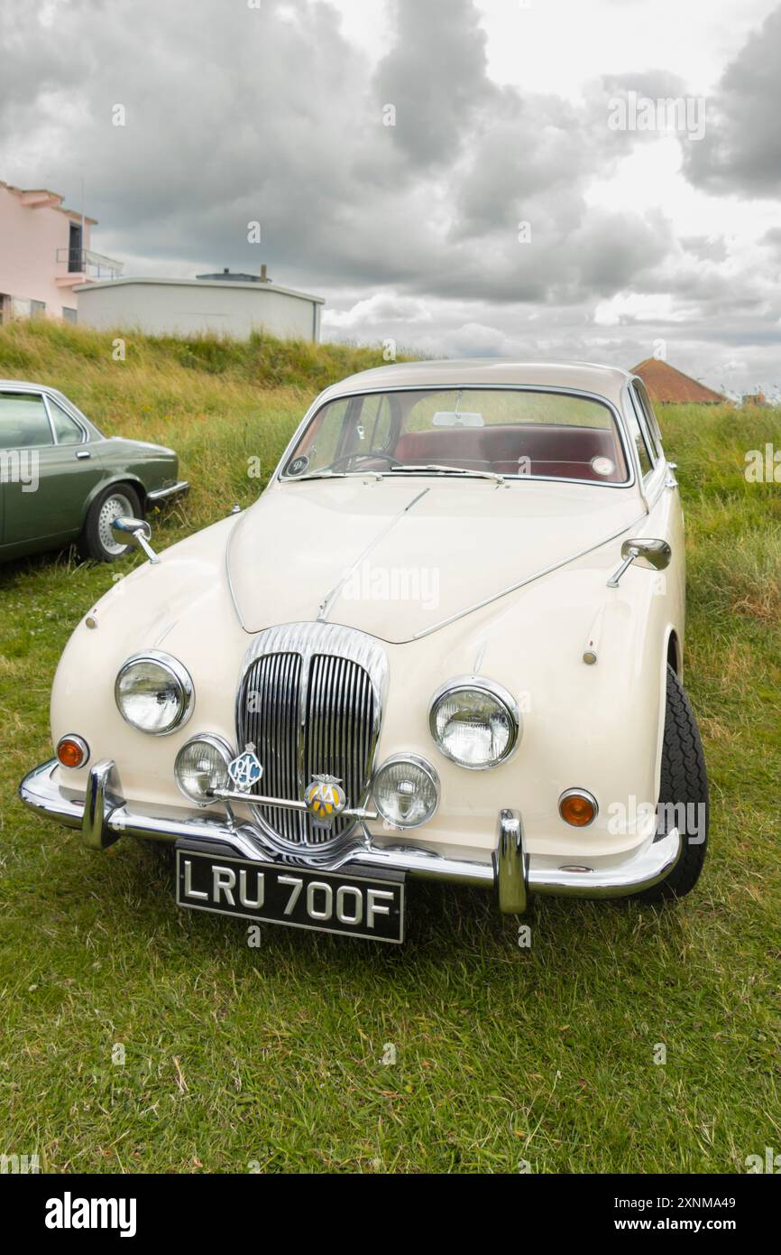 classic vintage white 1968 Daimler V8 250 Saloon Registration no. LRU ...