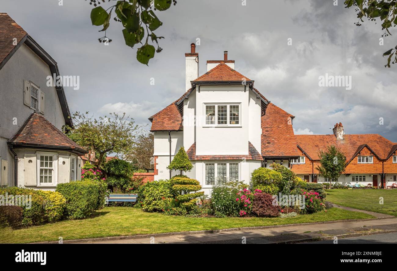 Port Sunlight, Wirral, UK - July 26th 2024 - Looking at the gable end ...