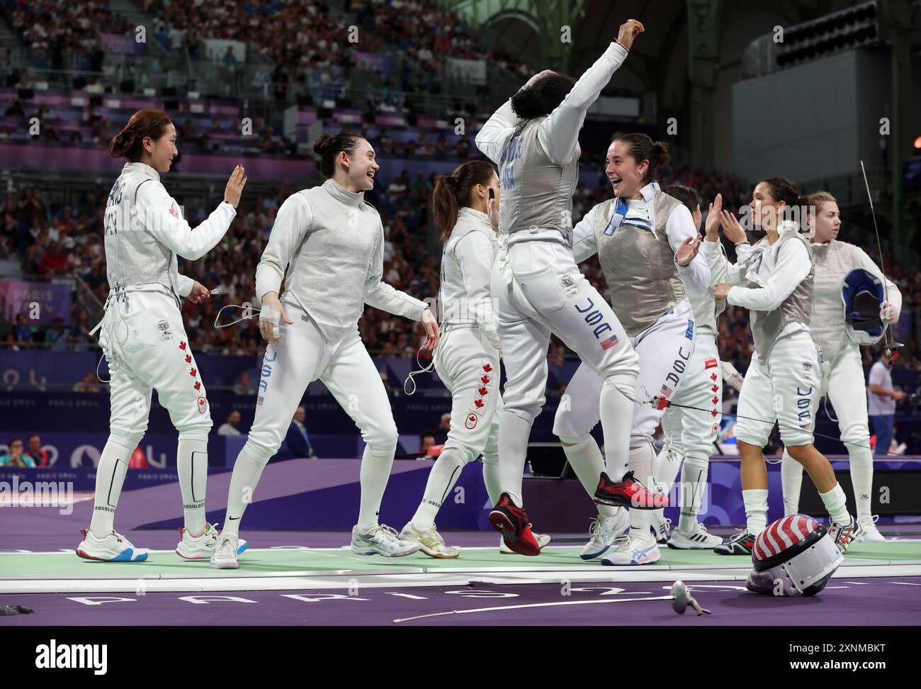 Paris, France. 01st Aug, 2024. The US female team competes against ...